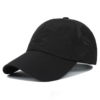 Athletic Works Women's Nylon Ponytail Baseball Cap Black Soot with ...