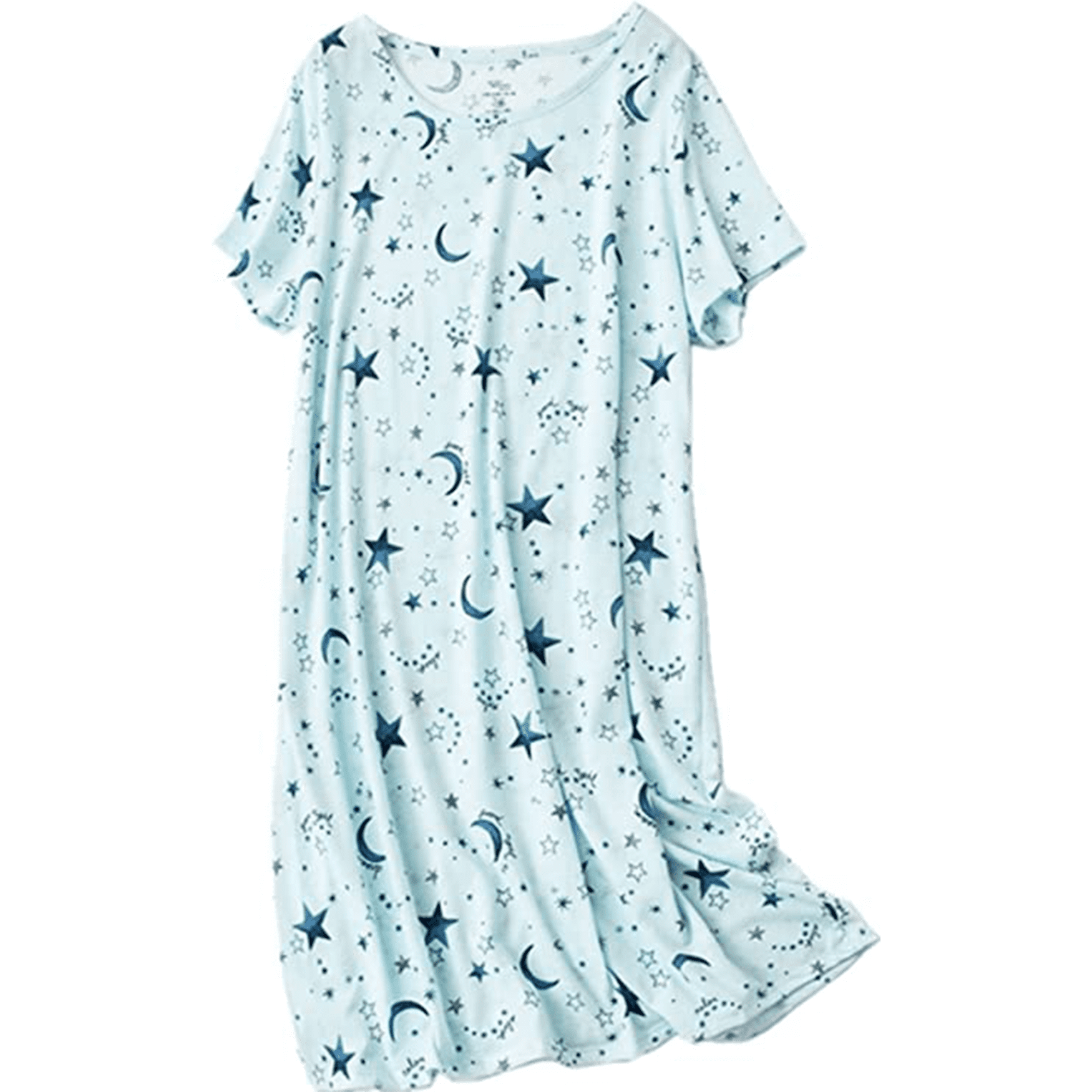 Tisoloow Nightgowns for Women Cotton Night Shirts Short Sleeve Night ...