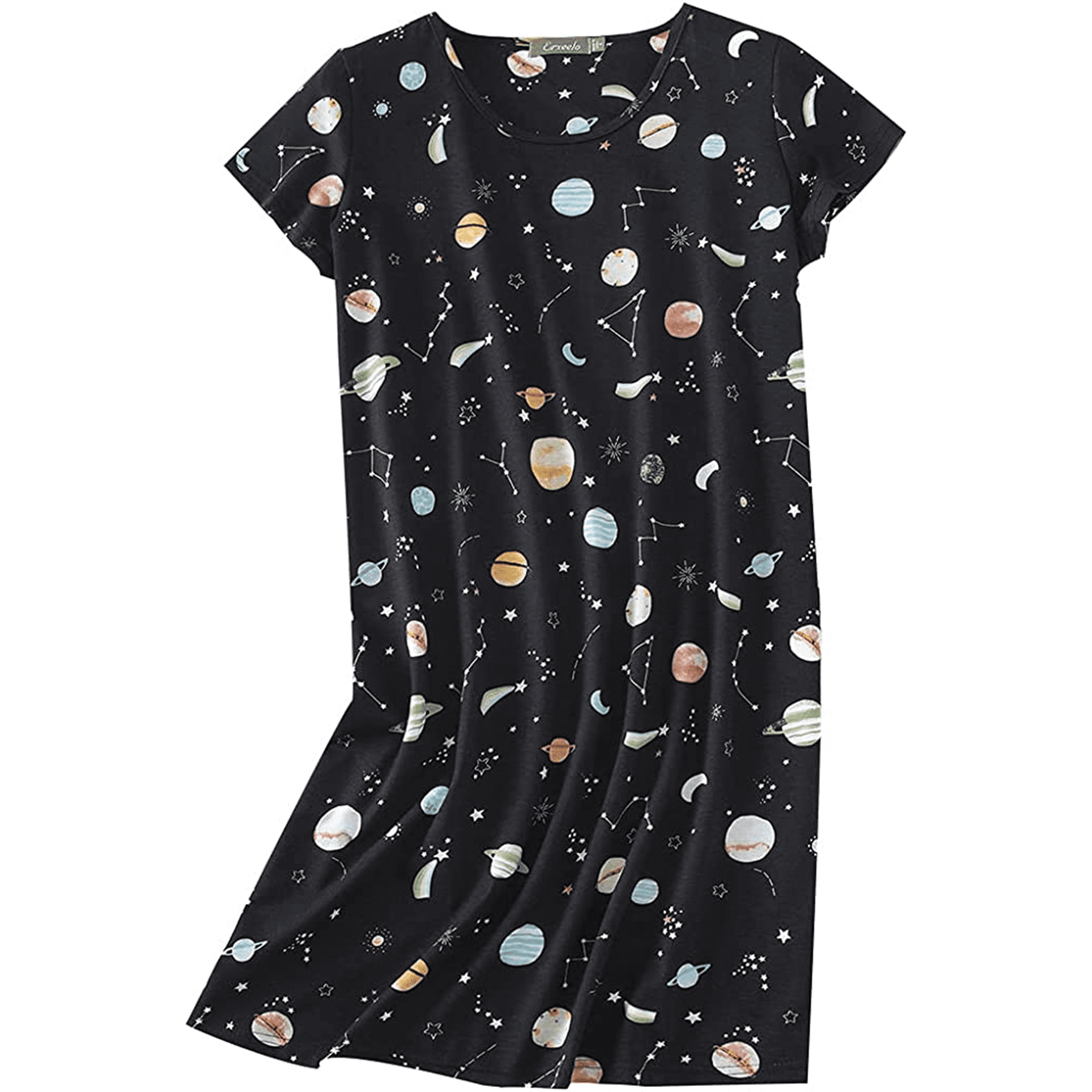 Tisoloow Womens Nightgowns Cotton Night Gowns Cartoon Printed Sleep ...