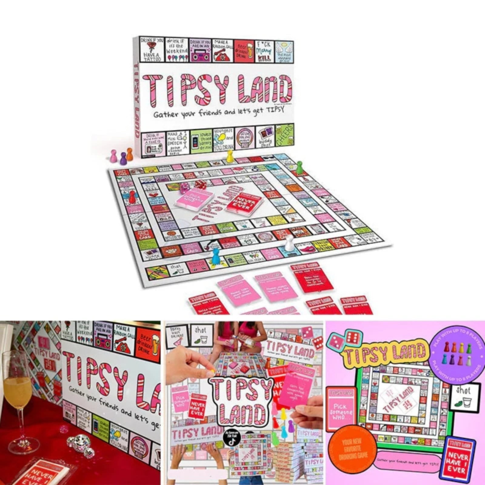 Tispy Land Board Game Interactive Drinking Board Games for Adults Party ... Tispy Land Board Game Interactive Drinking Board Games for Adults Party ...