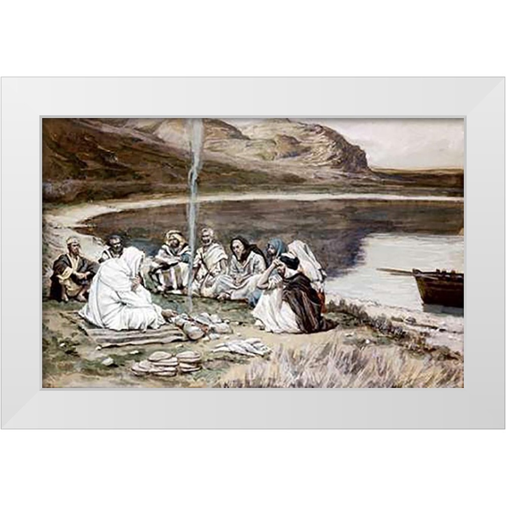 Tissot, James 14x10 White Modern Wood Framed Museum Art Print Titled ...
