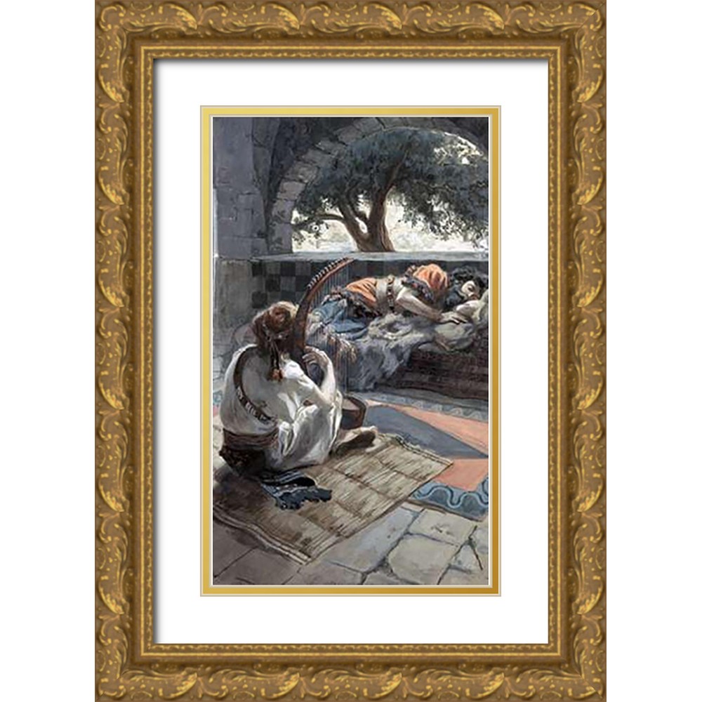 Tissot, James 16x24 Gold Ornate Wood Framed with Double Matting Museum ...