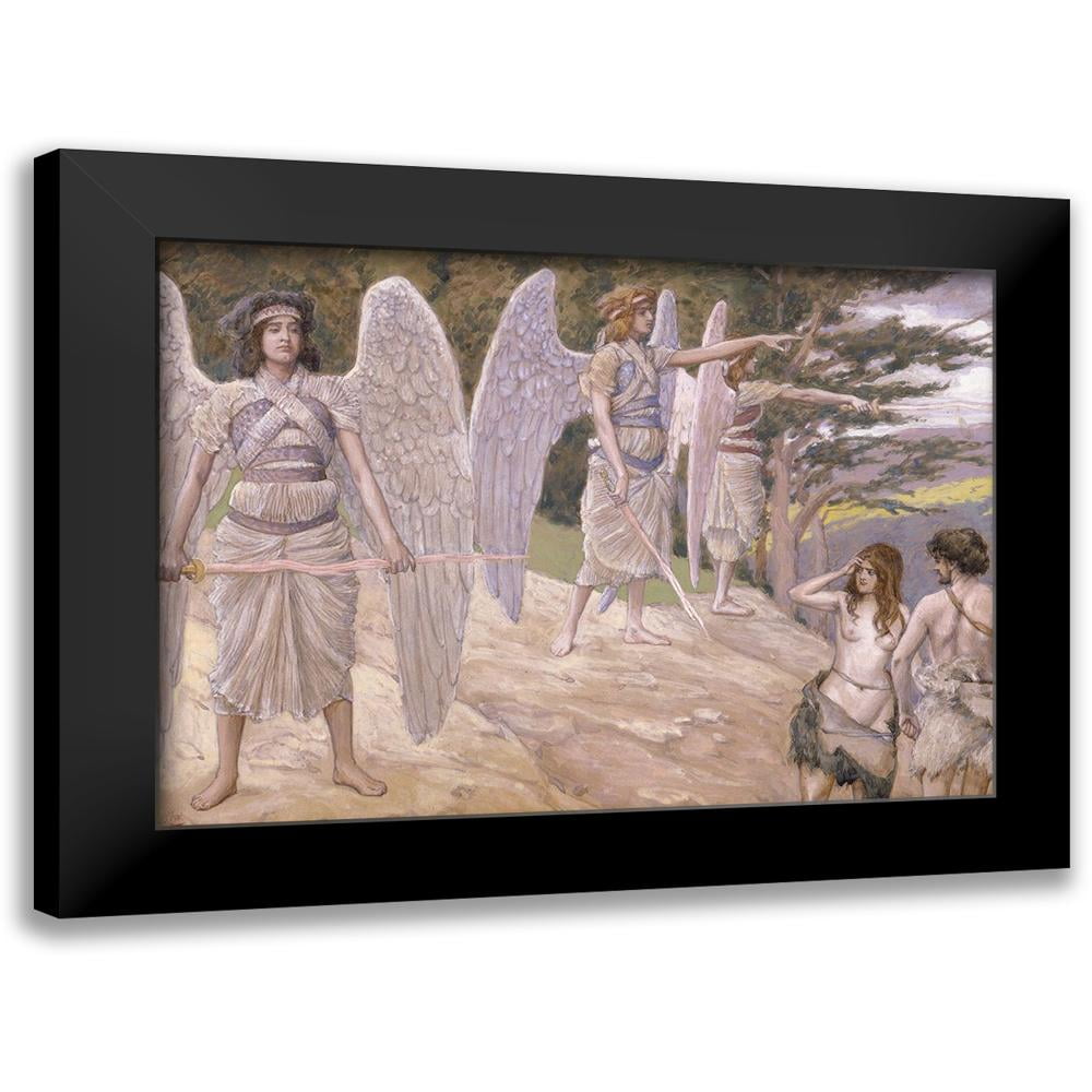Tissot, James 24x18 Black Modern Framed Museum Art Print Titled - Adam and Eve Driven From ...