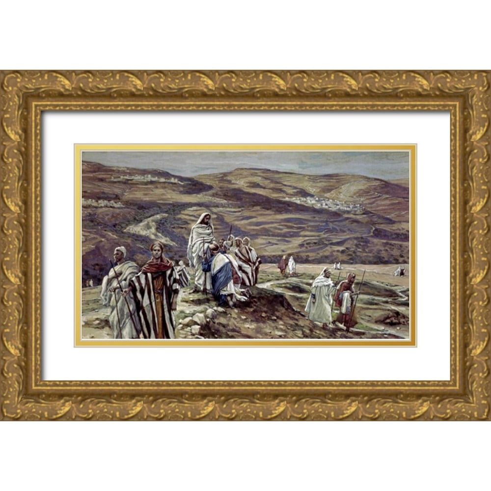 Tissot, James Jacques 32x20 Gold Ornate Wood Framed with Double Matting ...