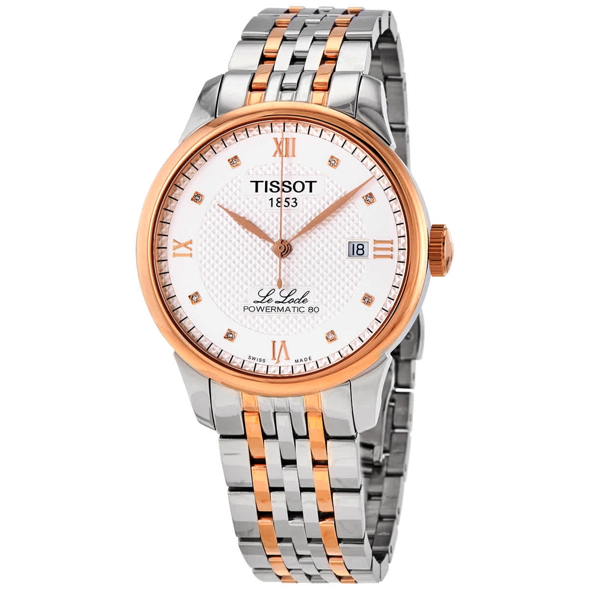Tissot Le Locle Automatic Men's Watch, Silver Dial, Two-Tone Stainless Steel Band, Water ...