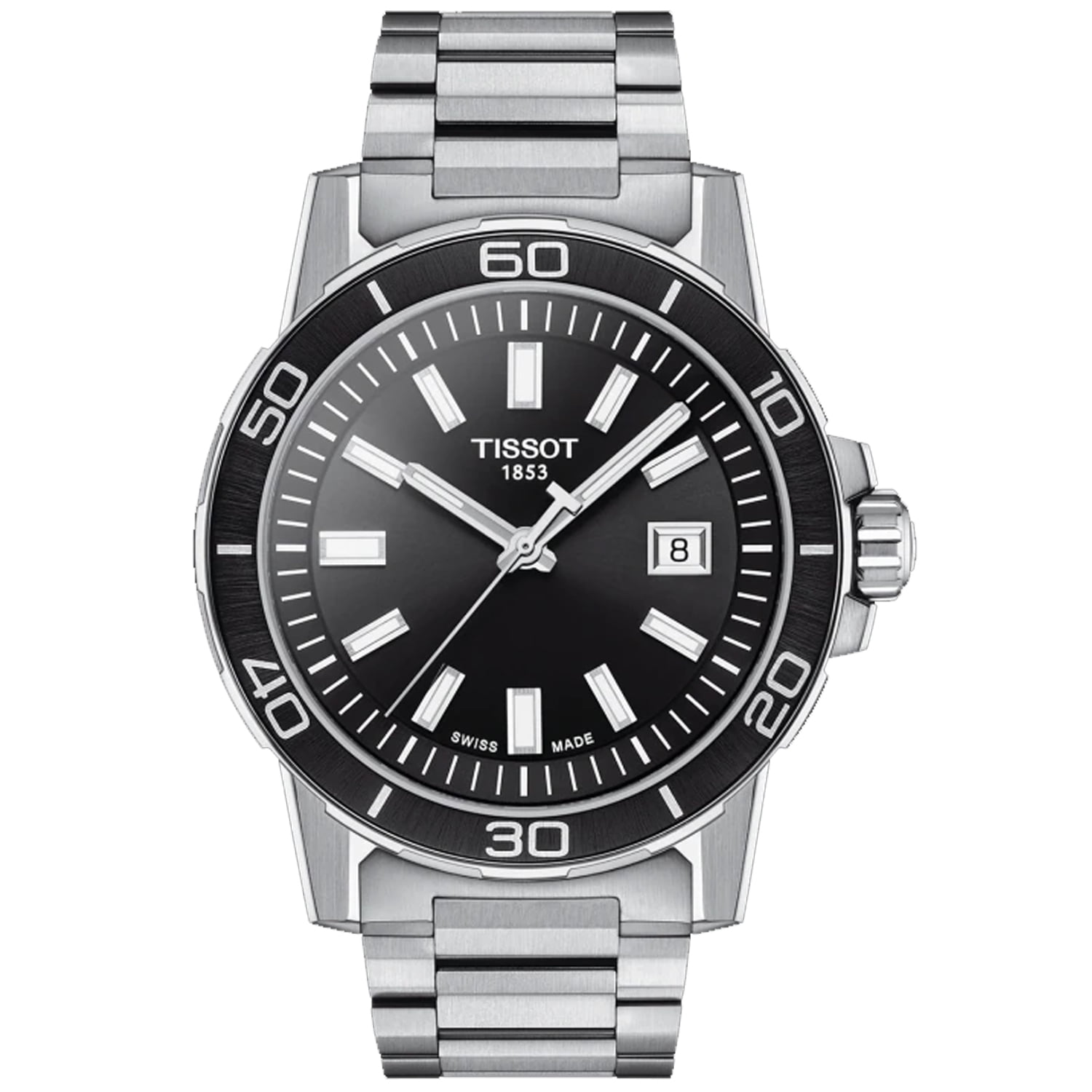 Tissot Men's Supersport Quartz Watch, Stainless Steel Case & Bracelet ...