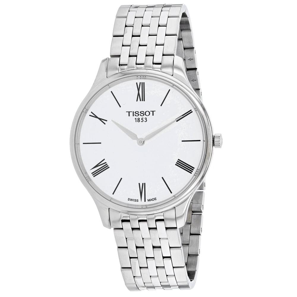 Tissot Men's Tradition Thin White Dial Watch - T0634091101800 - Walmart.com