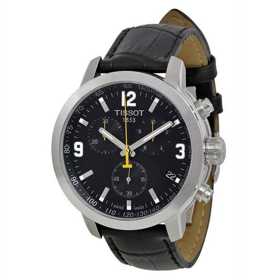 Tissot PRC 200 Leather Chronograph Mens Watch T0554171605700 - Walmart.com