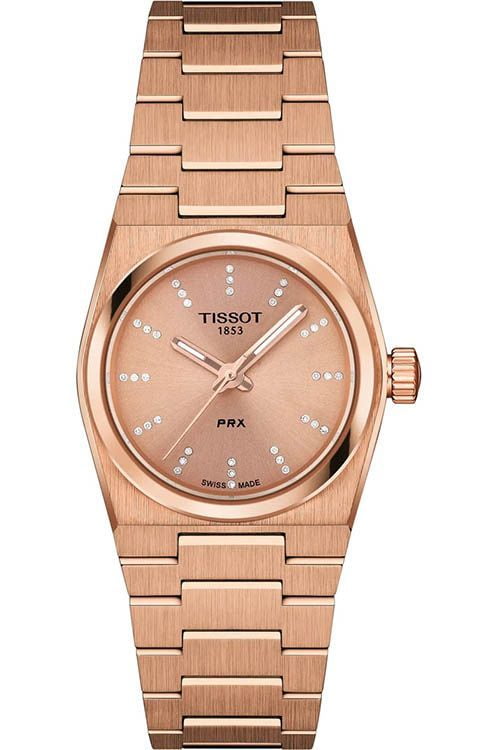 Tissot PRX Quartz 25mm Pink Diamond Dial Steel Women's Watch T137.010 ...