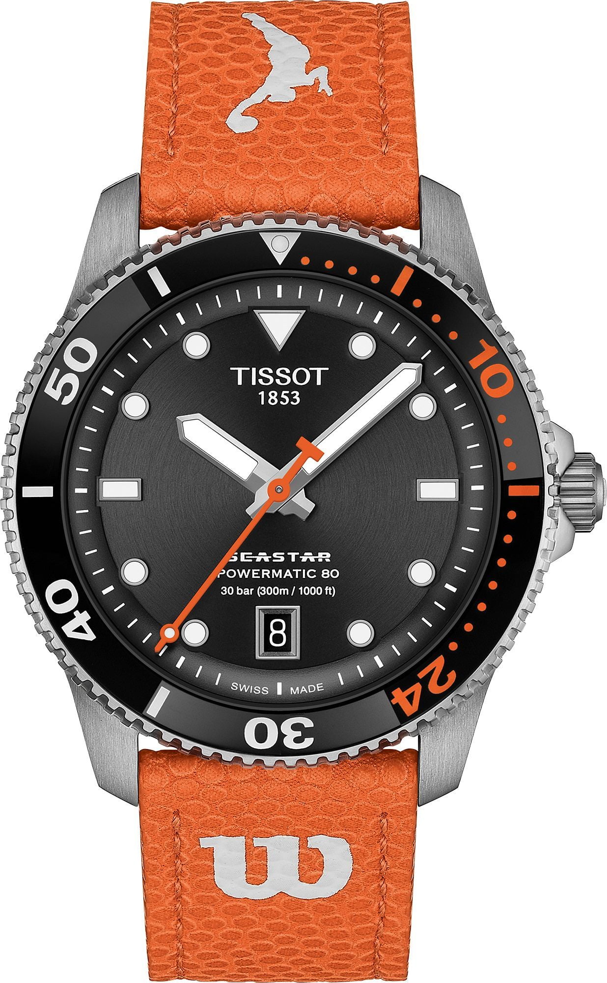 Tissot Seastar 1000 Automatic Wilson WNBA Black Dial Composite Strap ...