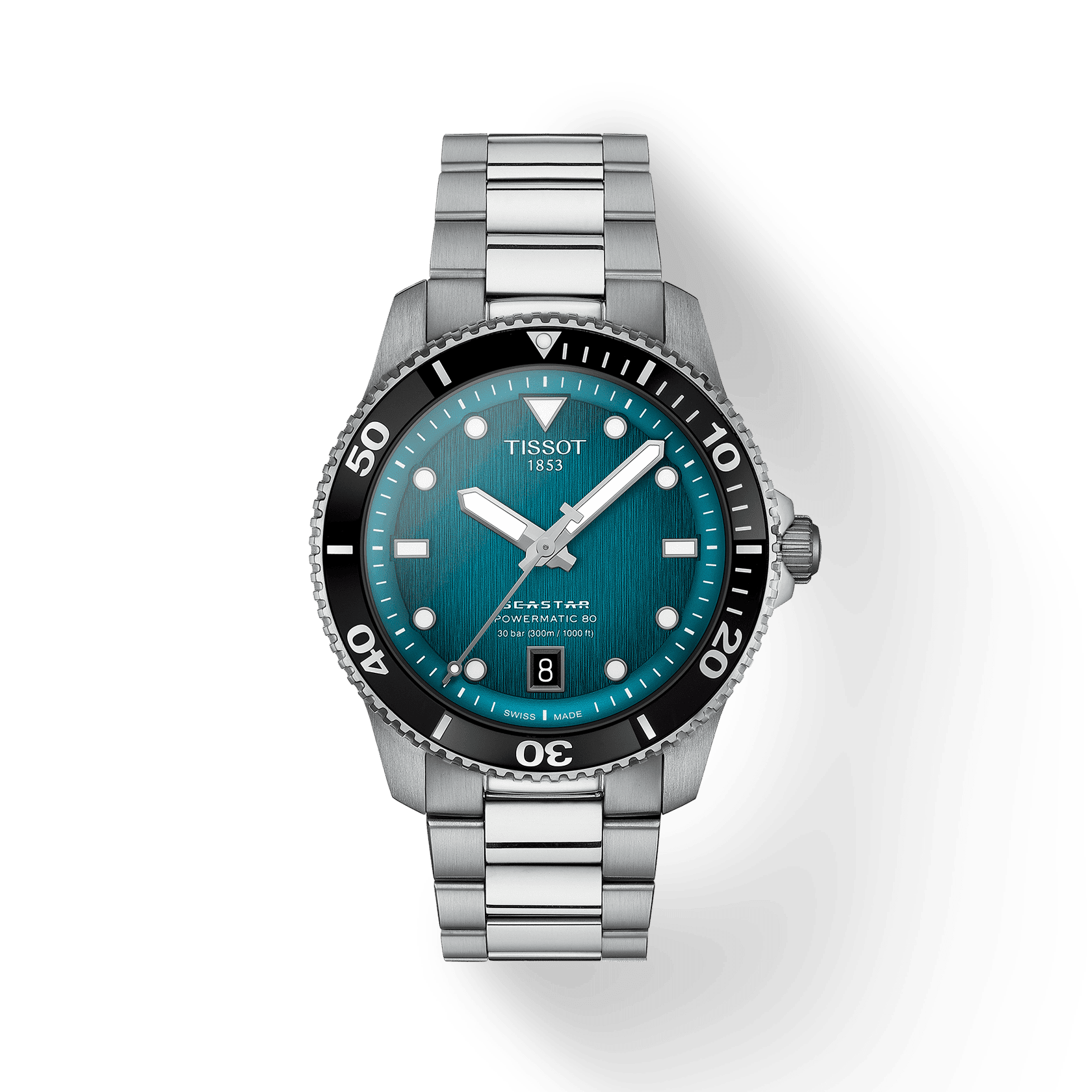 Tissot Seastar 1000 Powermatic 80 Turquoise Dial Automatic Diver's T120 ...