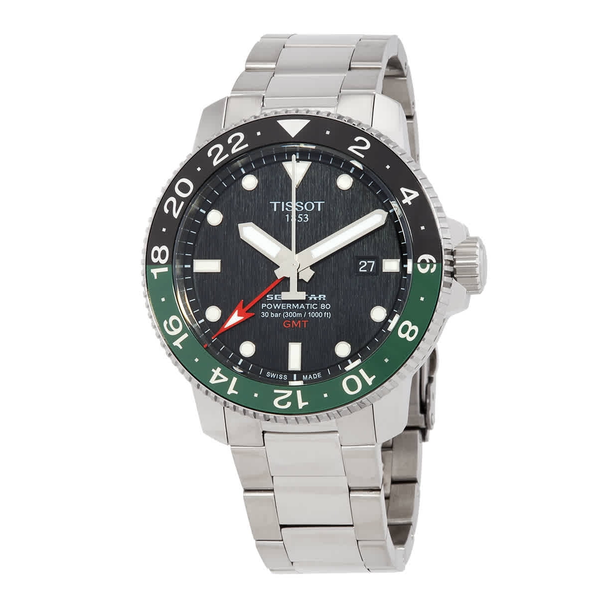 Tissot Seastar GMT Automatic Black Dial Men's Watch T120.429.11.051.01 ...