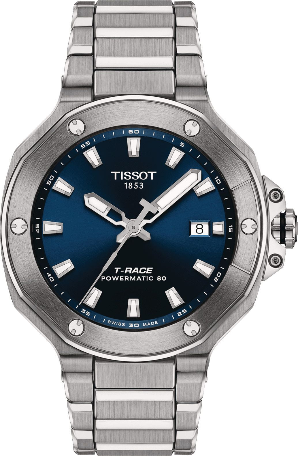 Tissot T-Race Powermatic 80 Automatic Blue Dial Men's Watch ...