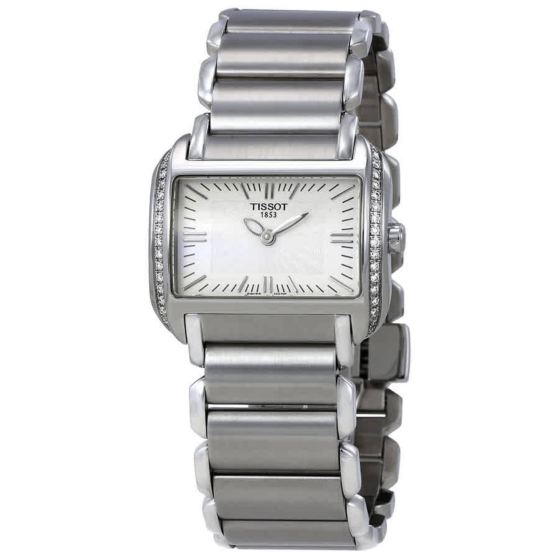 Tissot T-Wave White Dial Stainless Steel Ladies Watch T023.309.11.031 ...