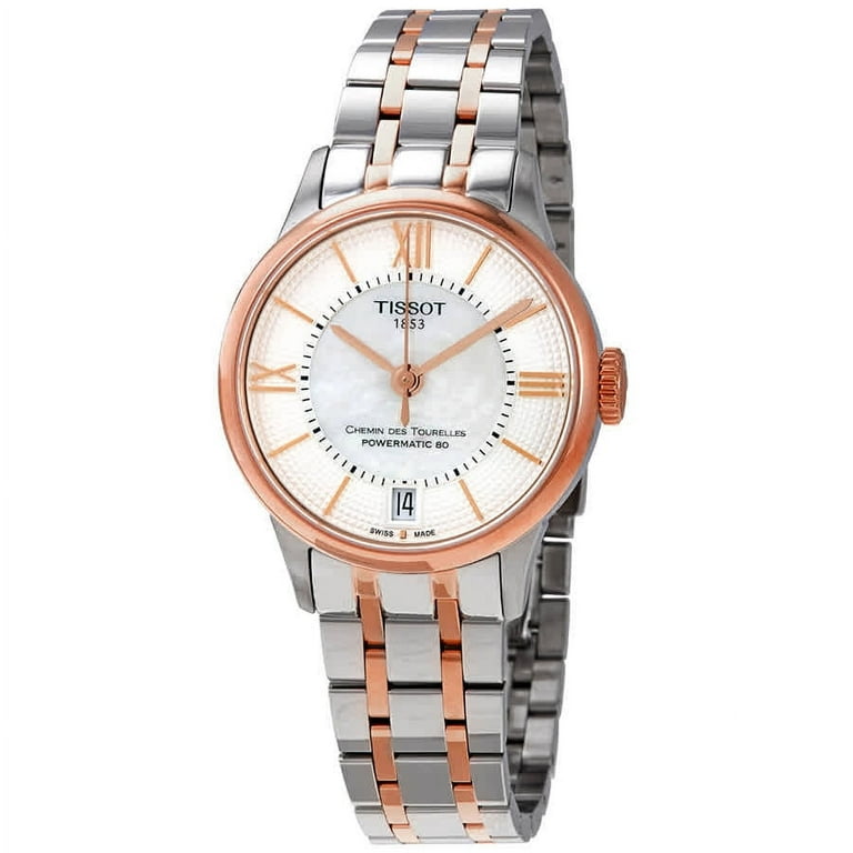 Tissot Women's Powermatic 80 Auto Watch, 32mm, Silver-Rose Tissot Women's Powermatic 80 Auto Watch, 32mm, Silver-Rose