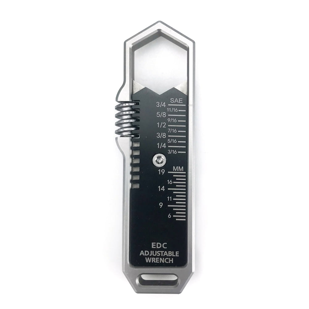 Tissouoy Alloy EDC Wrench 6 19mm Adjustable Metal Mini Spanner Multifunctional Small EDC Wrench Spanner Pocket Tools Outdoor Camping Gear Walmart