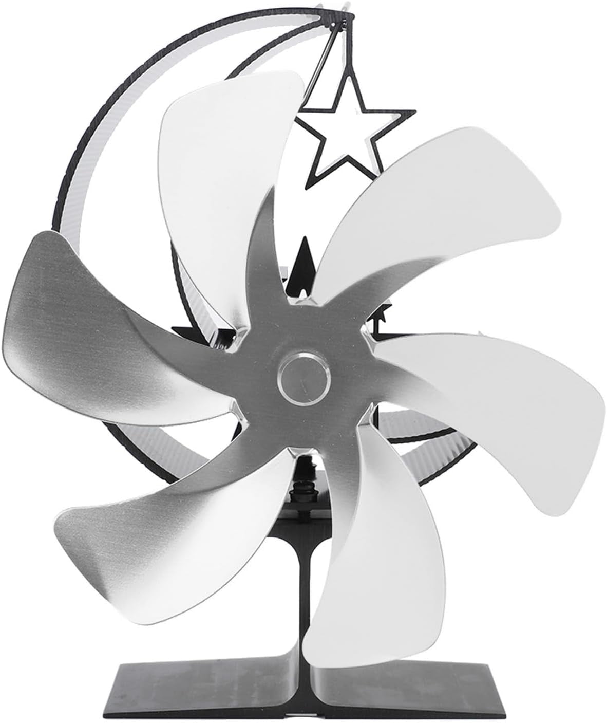 Tissting 6 Blades Fireplace Fan,Heat Powered Wood Chimneys Stove Fan ...
