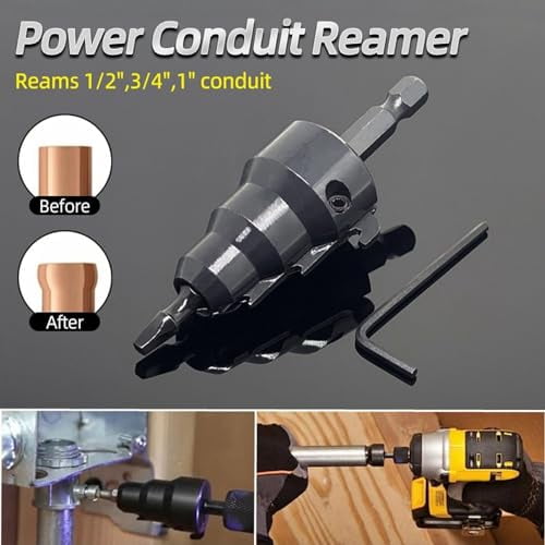 Tissting Power Conduit Reamer 1/4 Inch Shank High Carbon Steel Tube ...