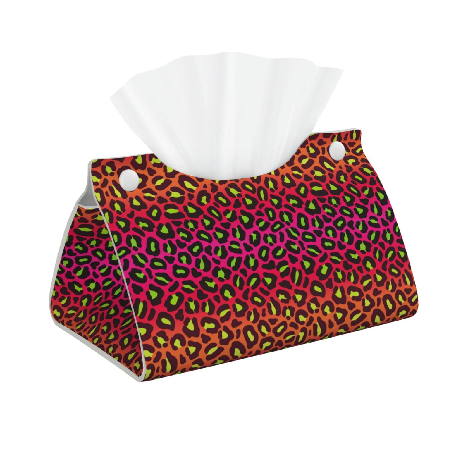 Tissue Box Cover 80s 90s retro pink red leopard Tissues Boxes Holder ...