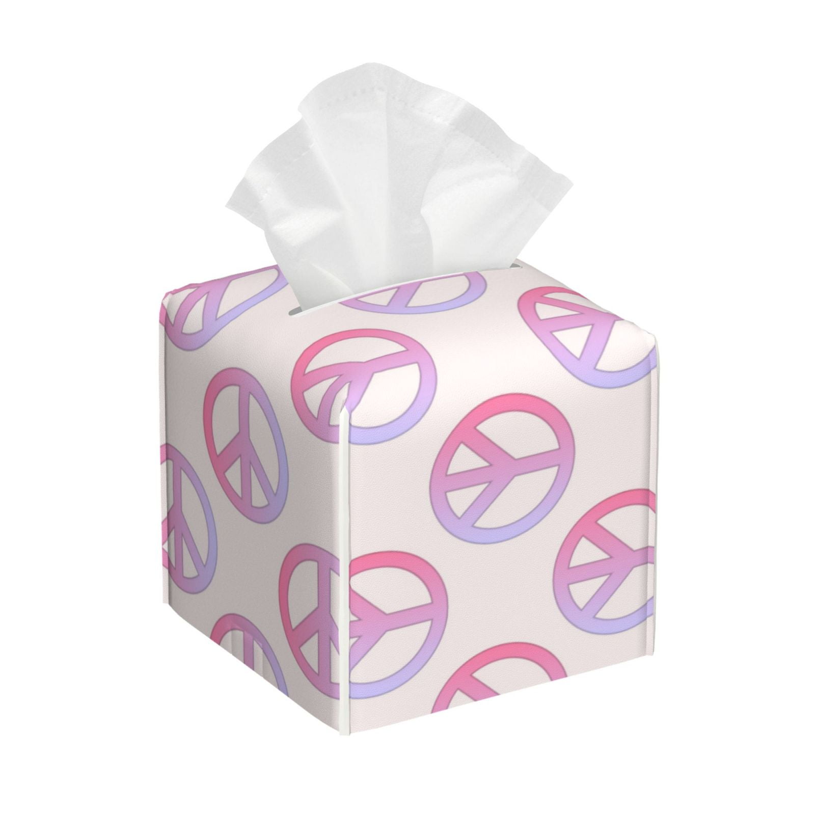 Tissue Box Cover 90s Style Peace sign Retro Tissues Boxes Holder ...