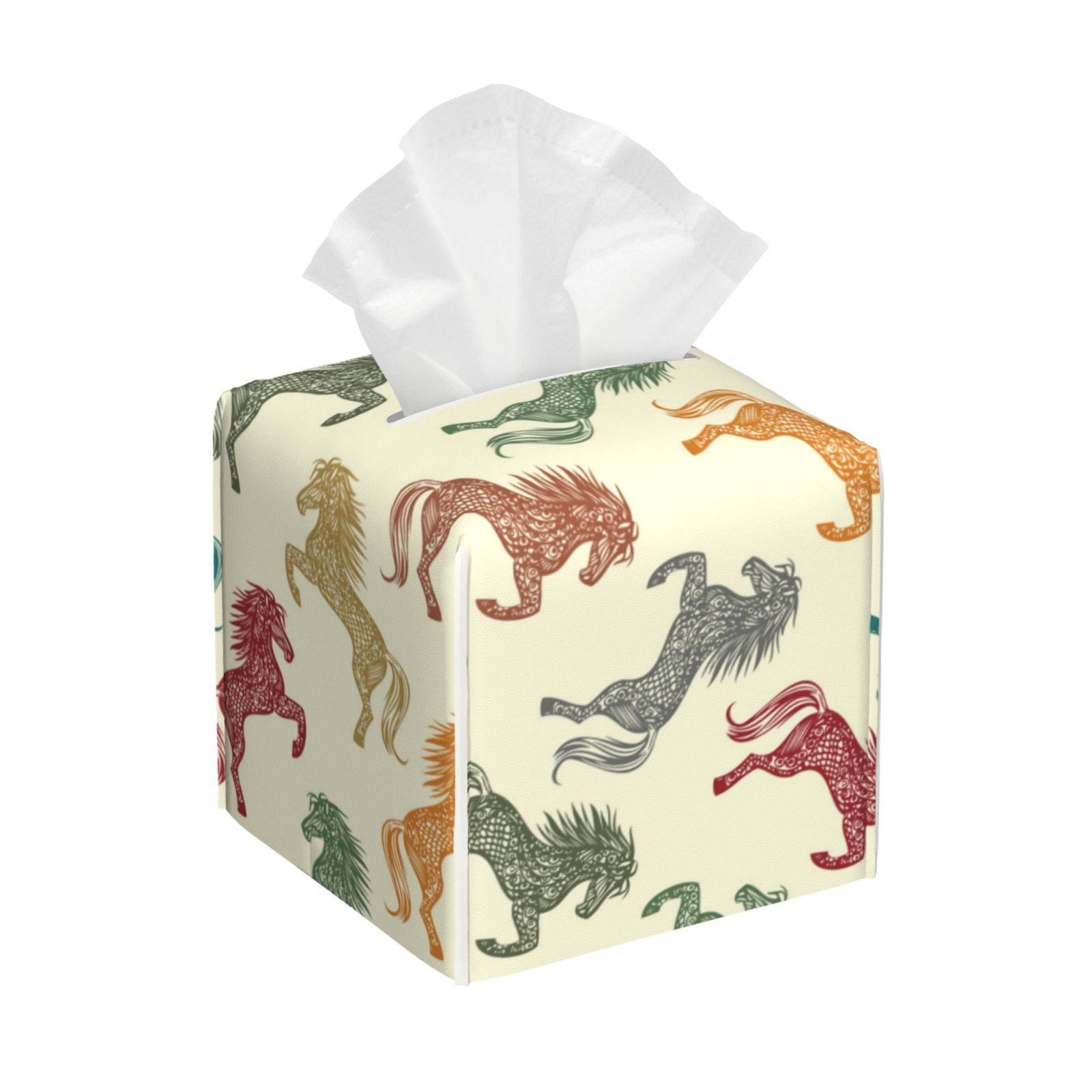 Tissue Box Cover Abstract Minimalist Horse Colorful Tissues Boxes ...