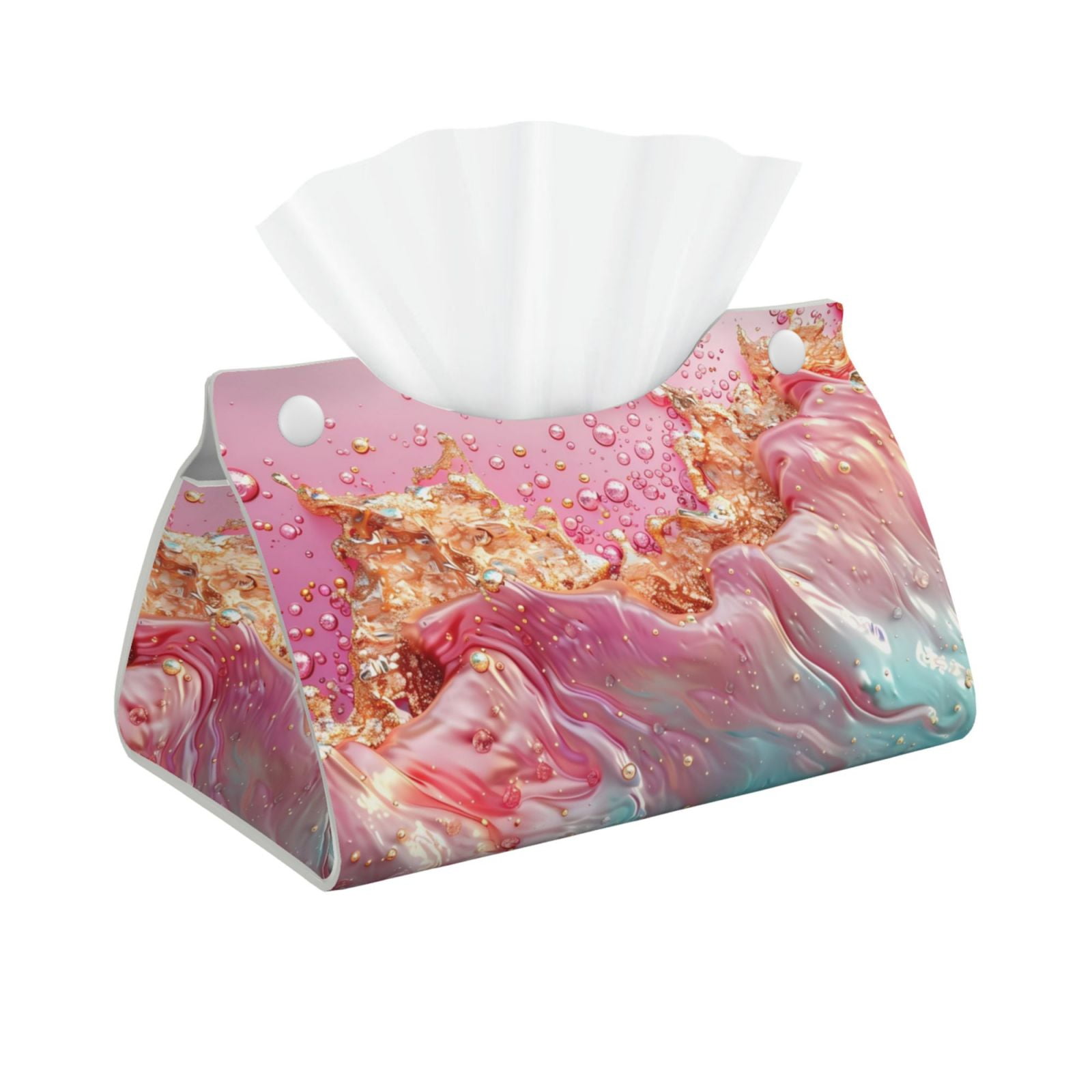 Tissue Box Cover Abstract Pink Gold Splash Tissues Boxes Holder ...