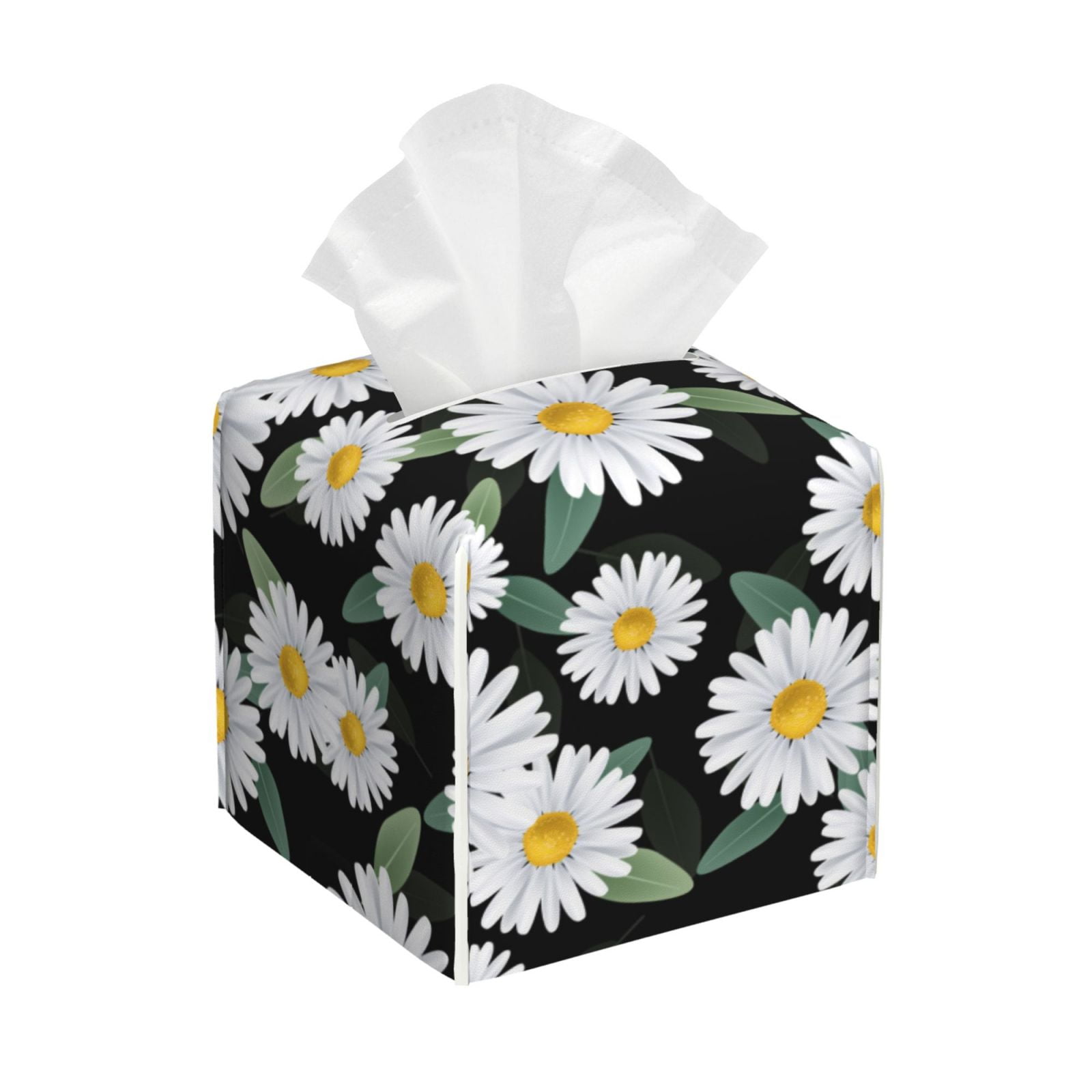 Tissue Box Cover Aesthetic white Vintage sun flower Tissues Boxes ...