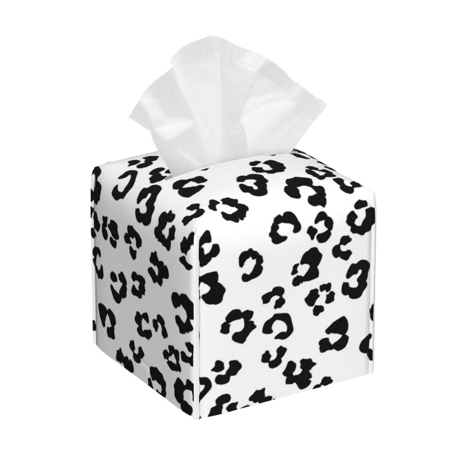 Tissue Box Cover, African Leopard style Leather Tissue Box Holder ...