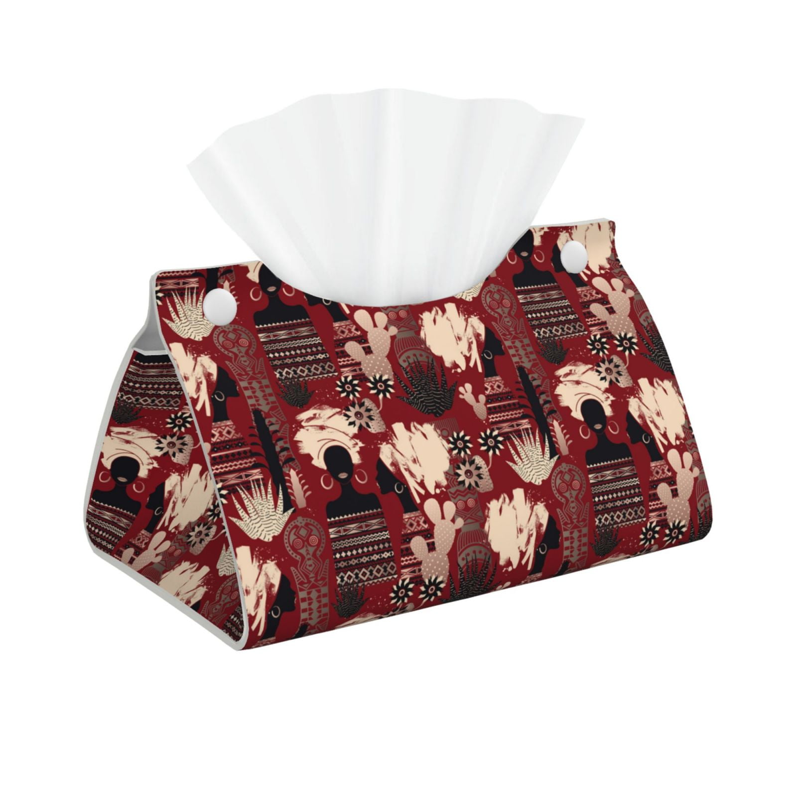 Tissue Box Cover, African Women A Rectangular Leather Tissue Holder ...