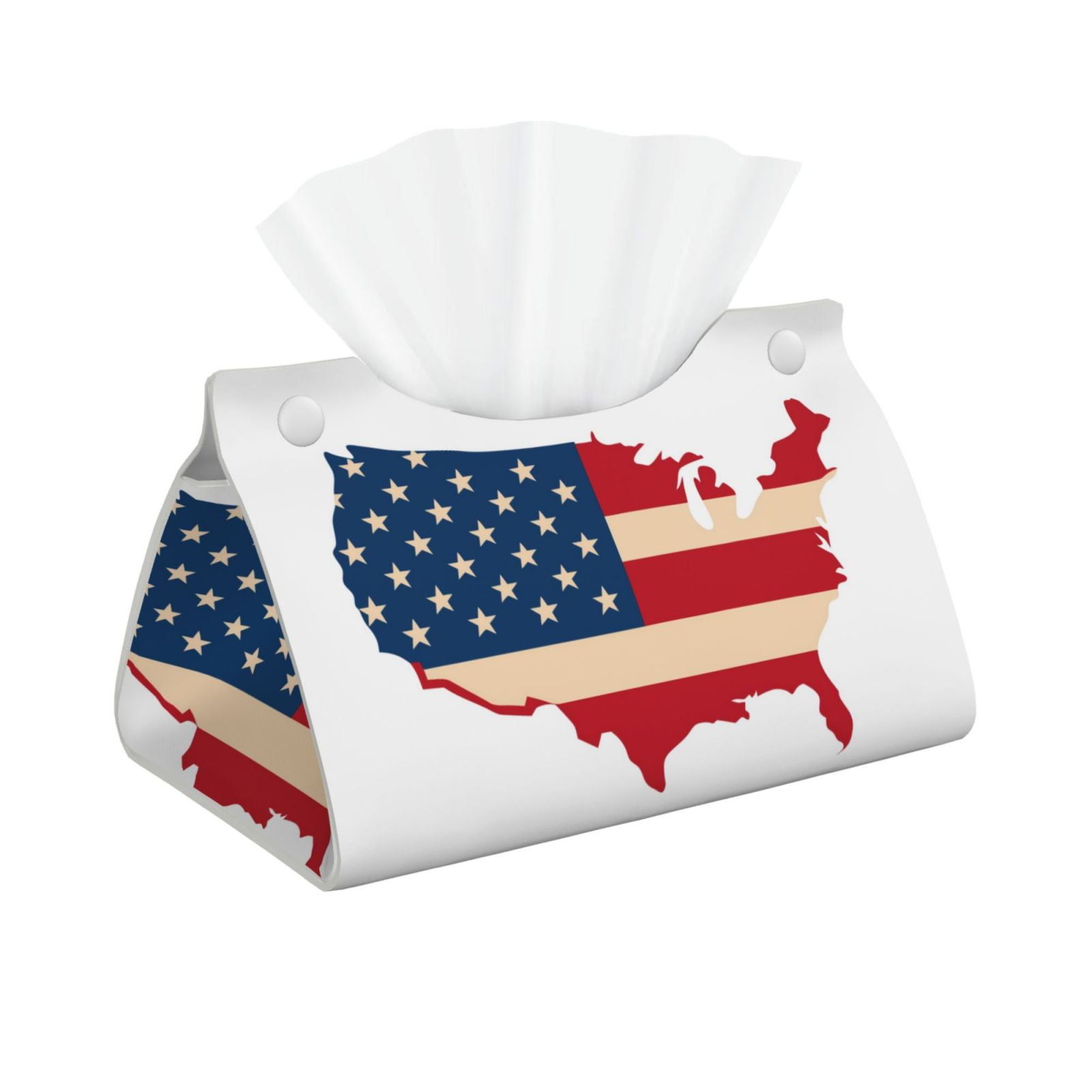 Tissue Box Cover American Flag Map Tissues Boxes Holder Organizer for ...