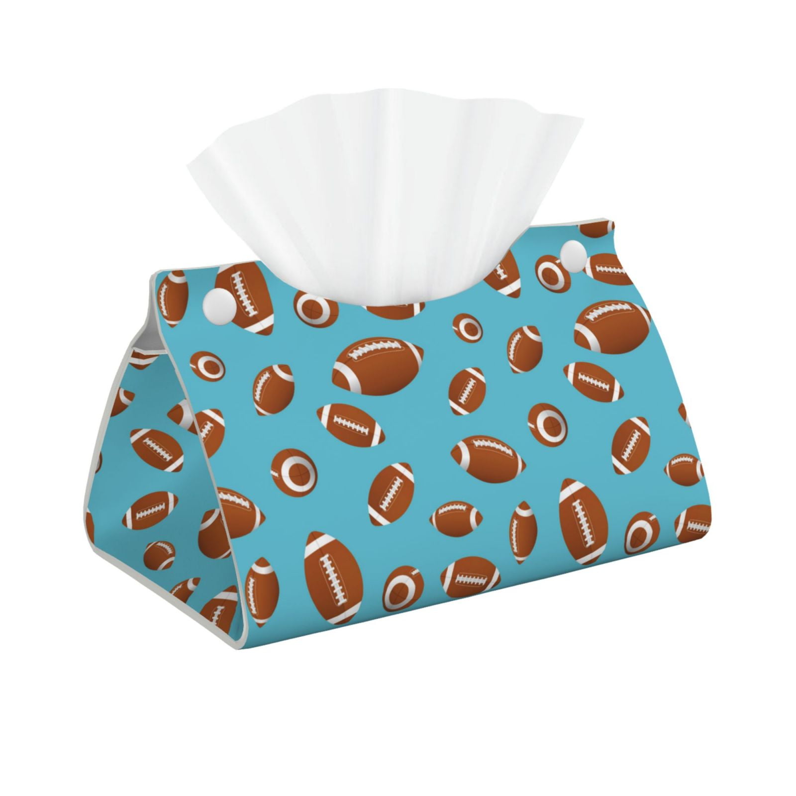 Tissue Box Cover, American football blue cute Leather Rectangular ...
