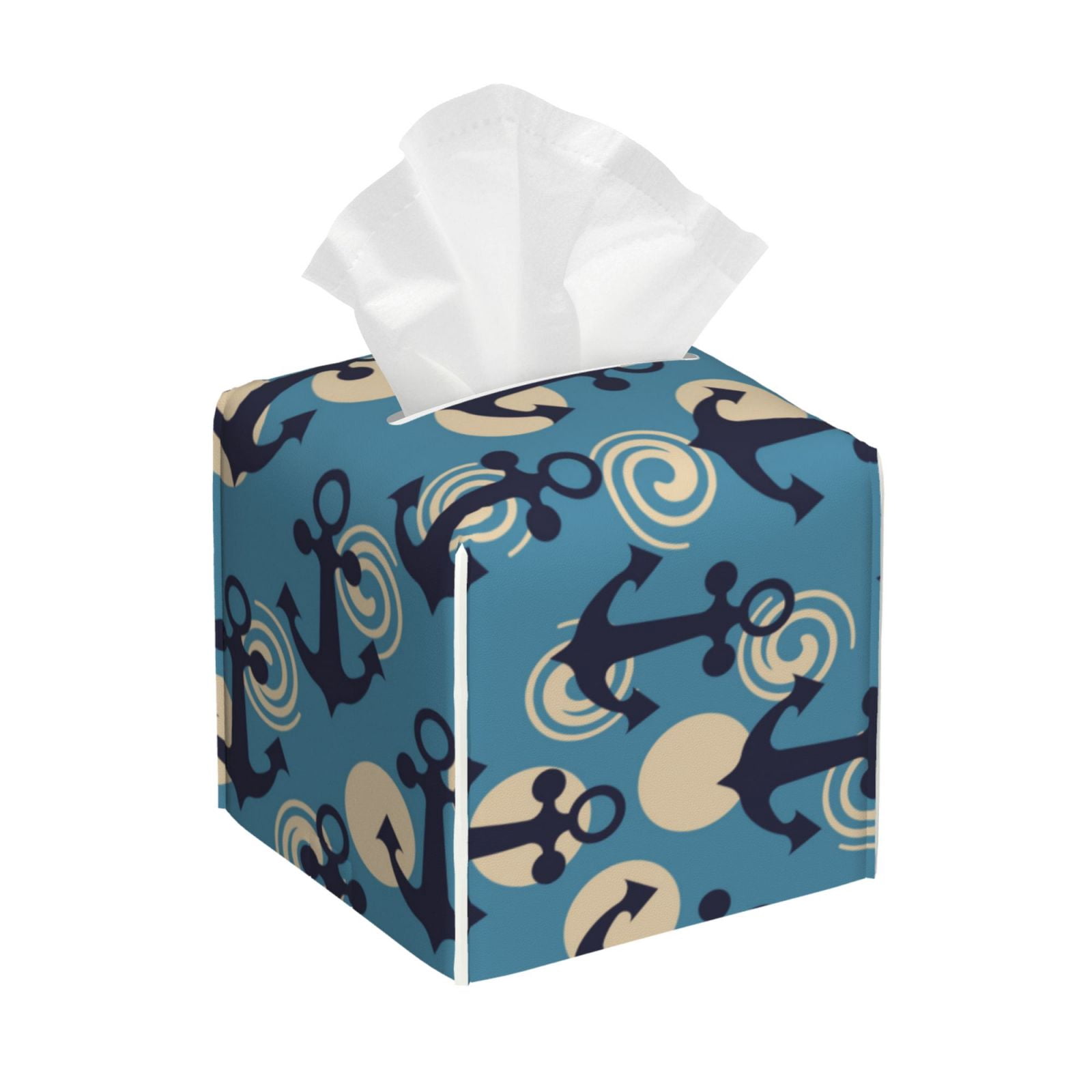 Tissue Box Cover, Anchors A Leather Tissue Box Holder - Tissue Case ...