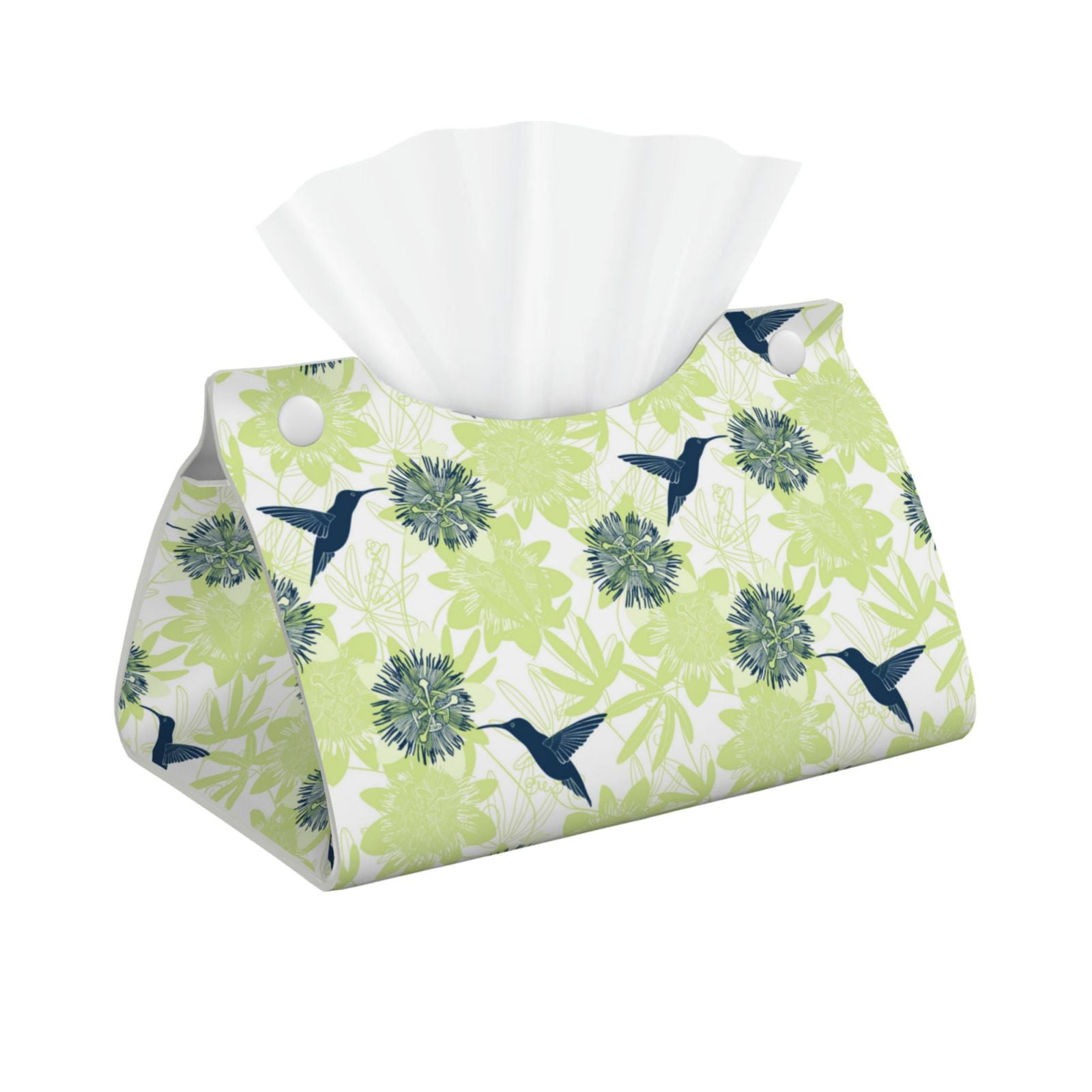 Tissue Box Cover, Art Deco Hummingbird Leather Rectangular Tissue ...