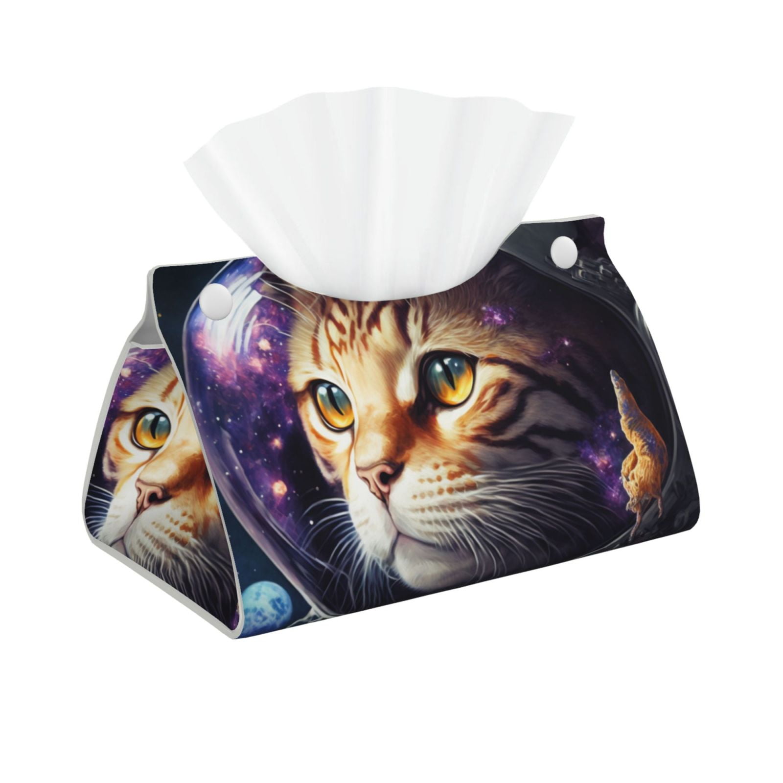 Tissue Box Cover Astronaut Cat Tissues Boxes Holder Organizer for ...