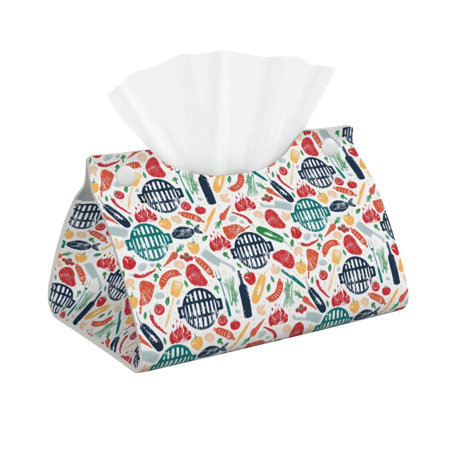 Tissue Box Cover, Barbecue Rectangular Leather Tissue Holder - Tissue ...