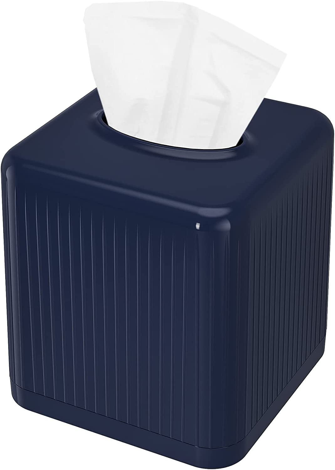 Tissue Box Cover with Base, Square Plastic Tissue Box Holder Decorative ...