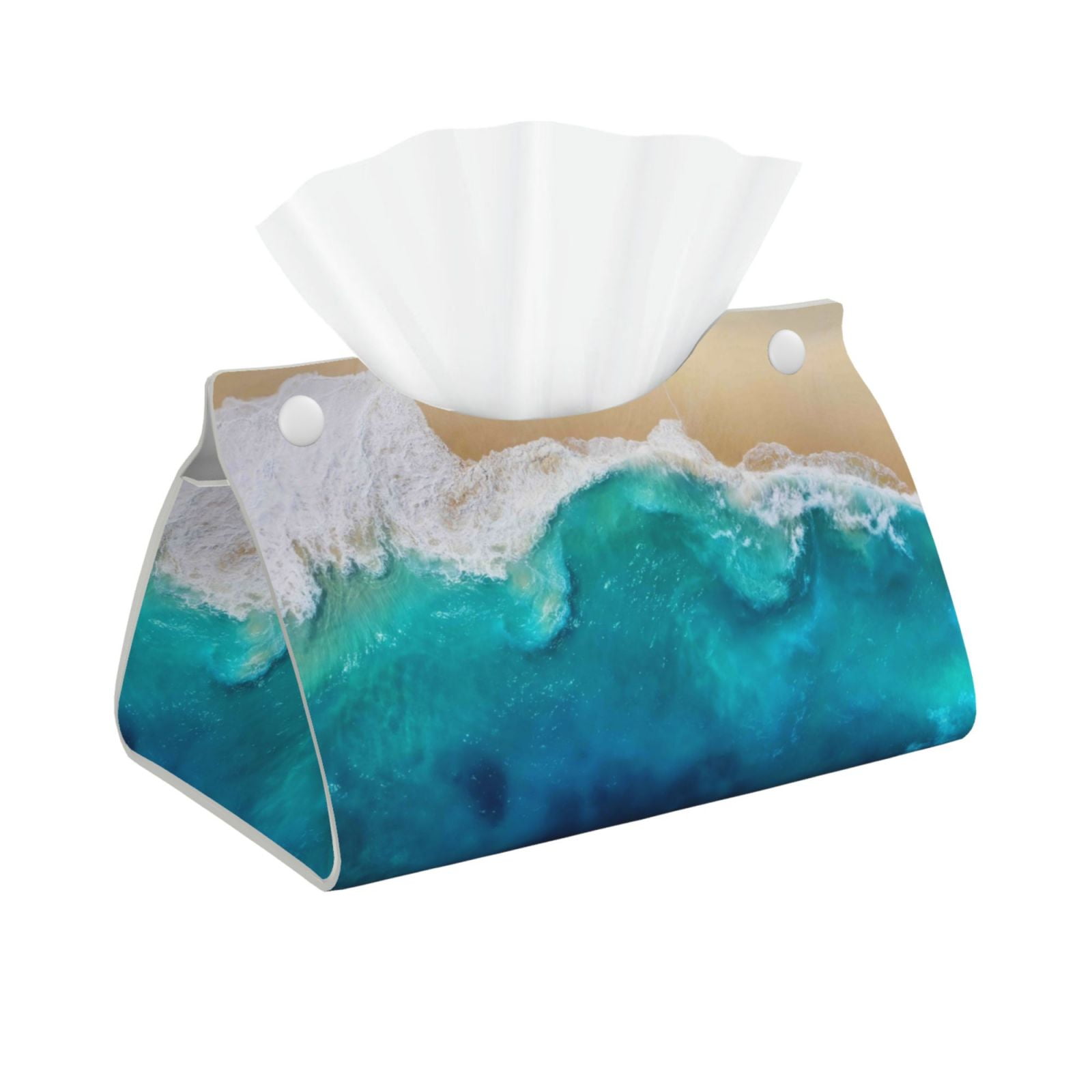 Tissue Box Cover Beach Tissues Boxes Holder Organizer for Bathroom ...