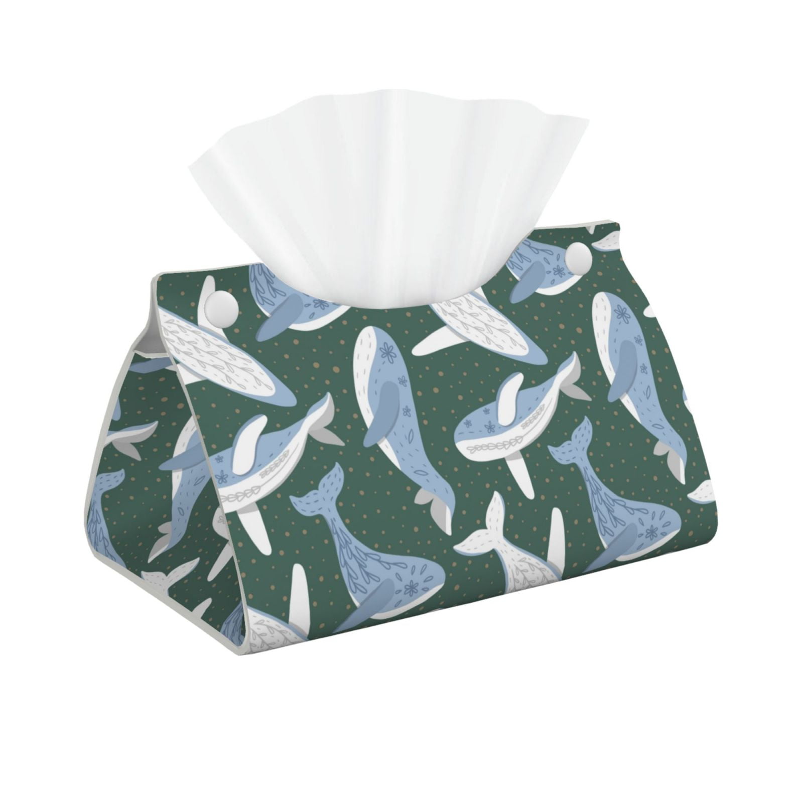 Tissue Box Cover Beautiful Whales Tissues Boxes Holder Organizer for ...