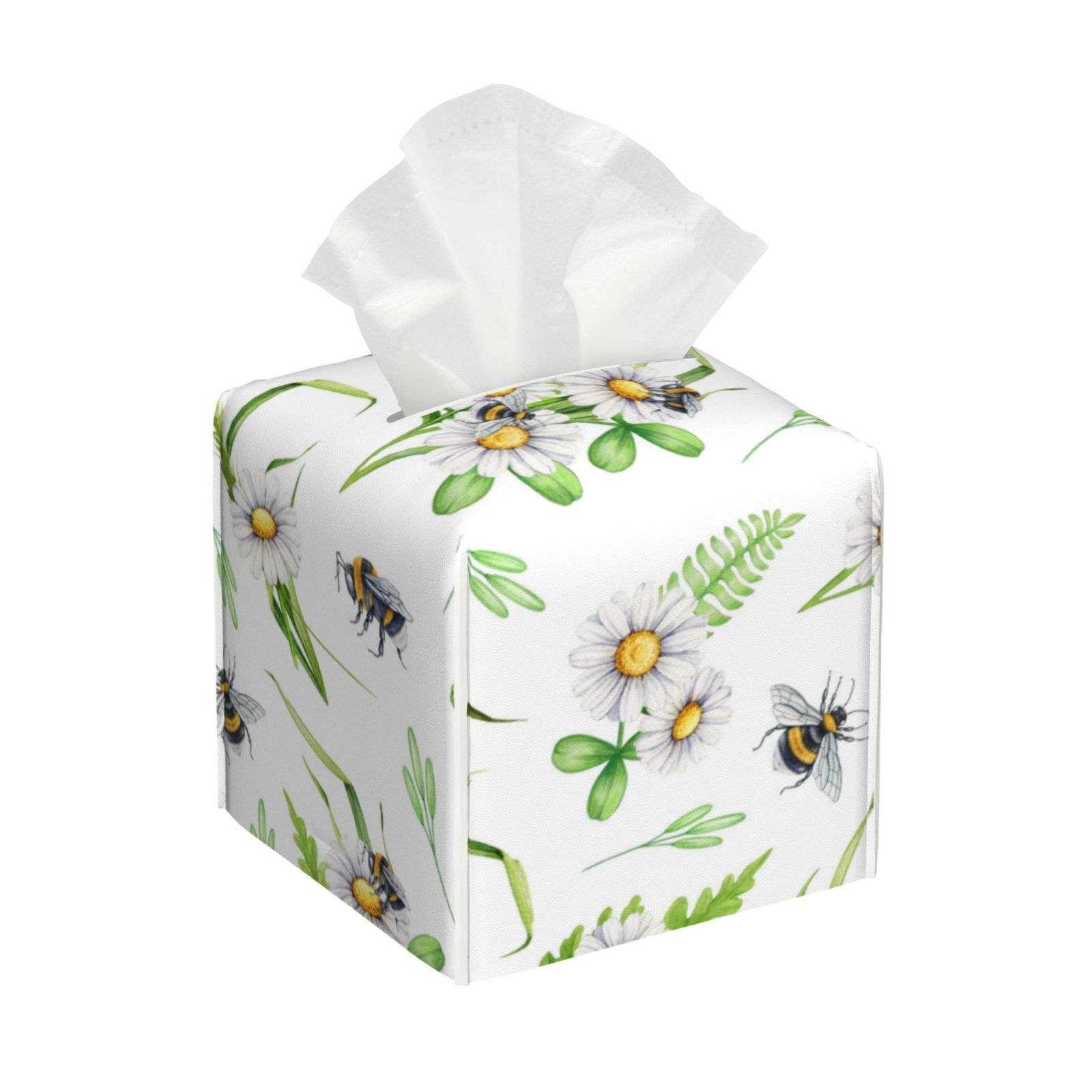 Tissue Box Cover Bee bumblebee daisy flower cute Tissues Boxes Holder ...