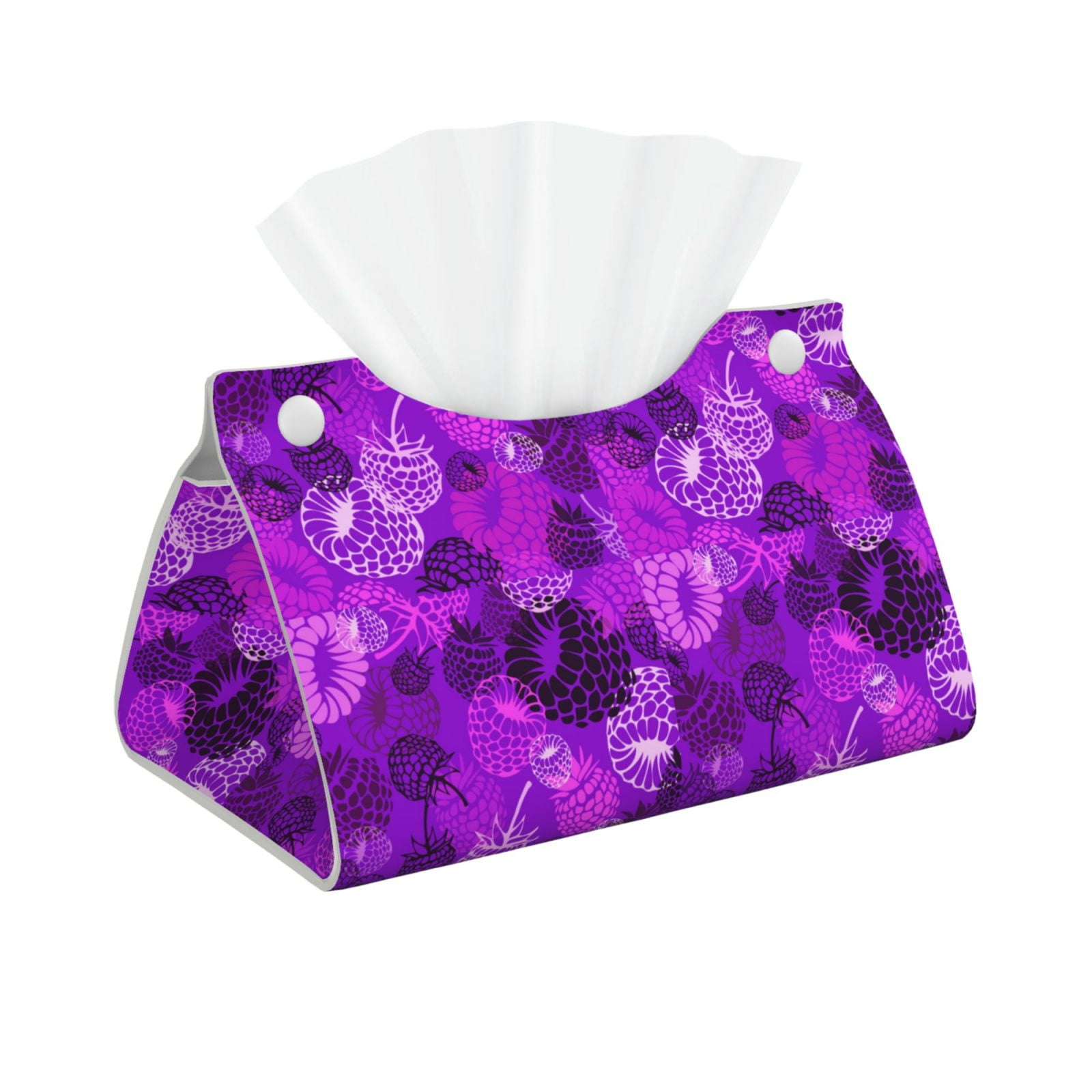 Tissue Box Cover, Berry Raspberry Rectangular Leather Tissue Holder ...