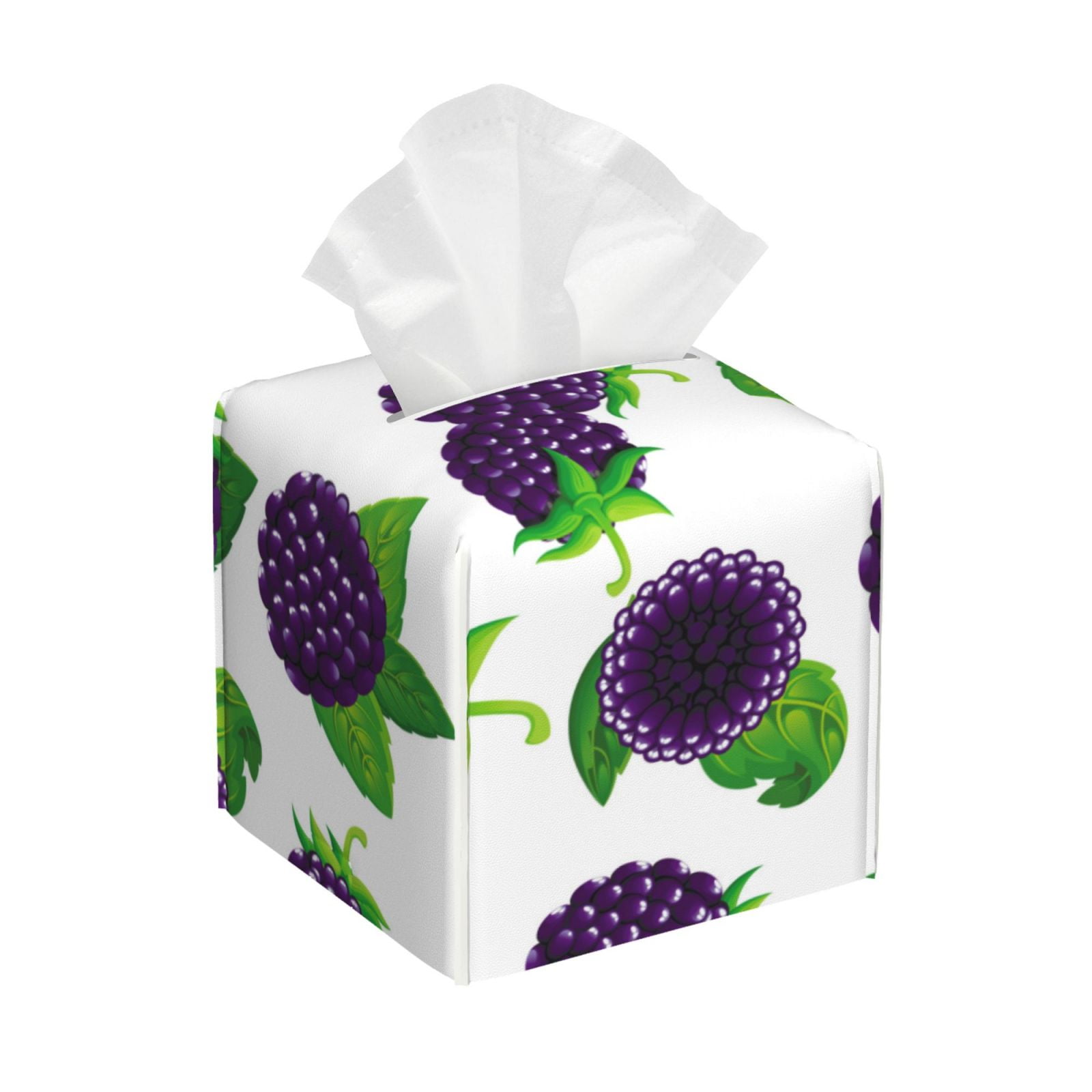 Tissue Box Cover Berry Tissues Boxes Holder Organizer, Leather Square ...