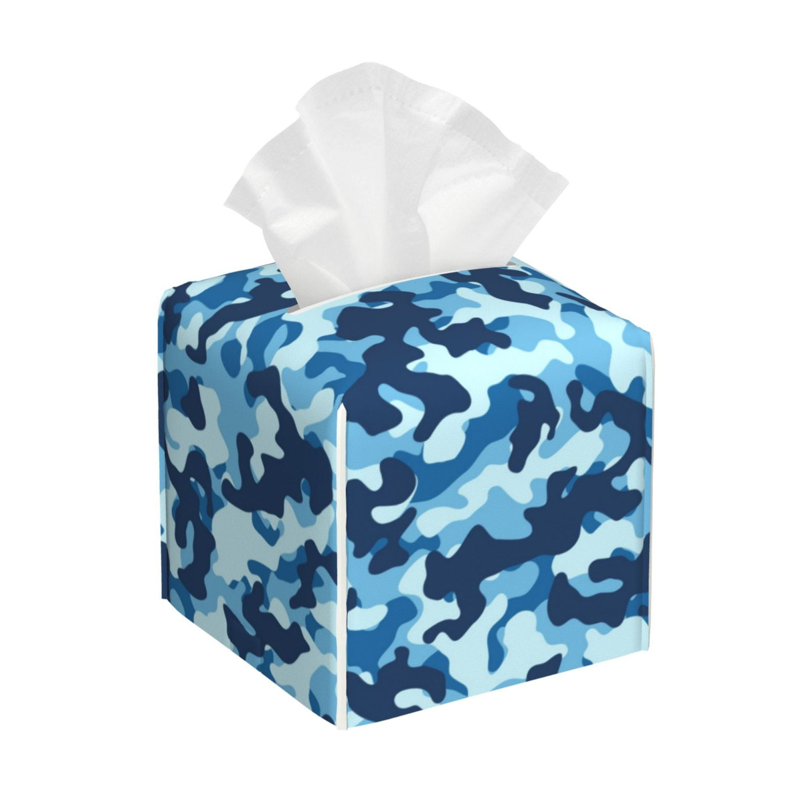 Tissue Box Cover Blue Camouflage Tissues Boxes Holder Organizer ...