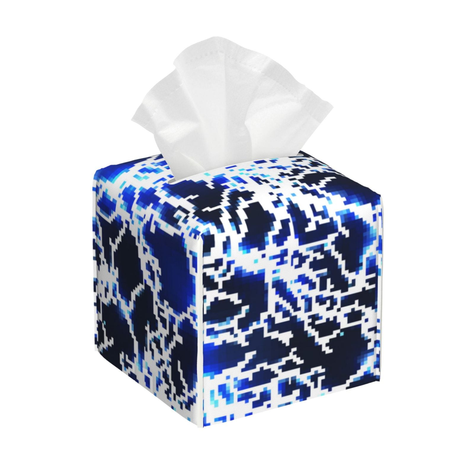 Tissue Box Cover, Blue Lightning2 Leather Tissue Box Holder - Tissue ...