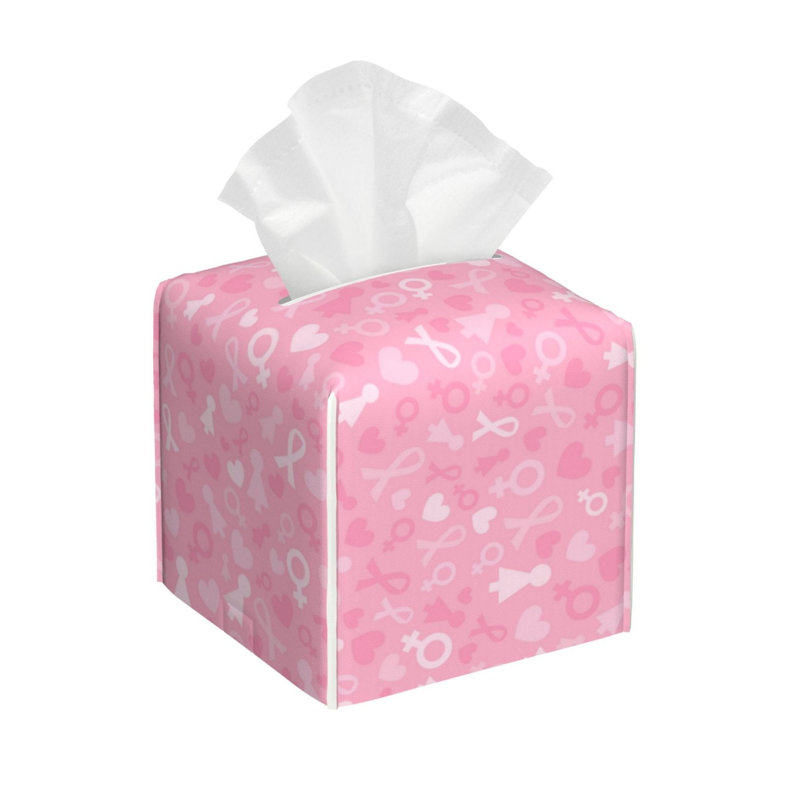 Tissue Box Cover Breast Cancer Awareness Tissues Boxes Holder Organizer ...