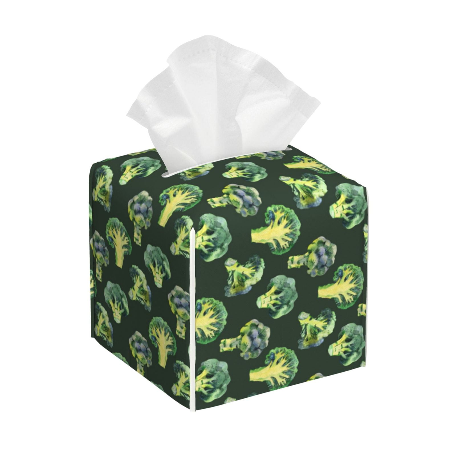 Tissue Box Cover Broccoli cute Tissues Boxes Holder Organizer, Leather ...