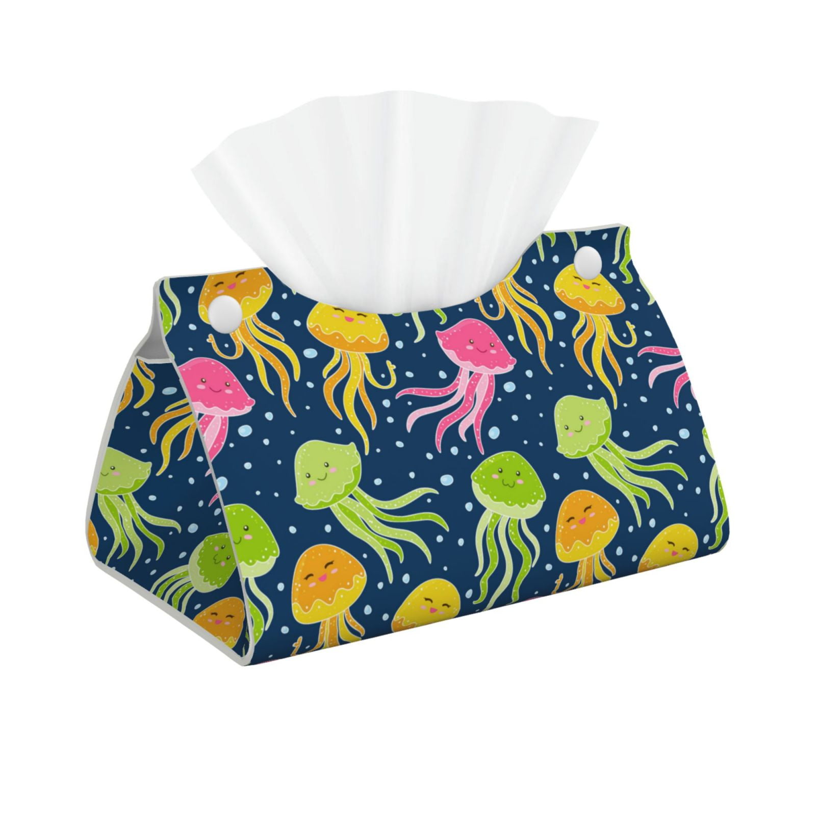 Tissue Box Cover, Bubble Jellies Leather Rectangular Tissue Holder ...