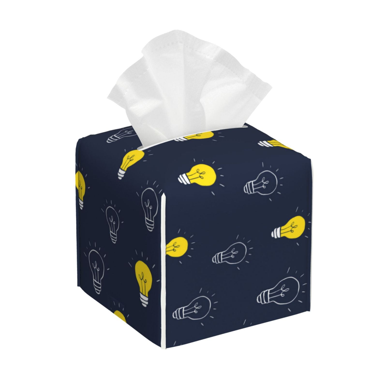 Tissue Box Cover Bulb Shiny Pattern Tissues Boxes Holder Organizer ...