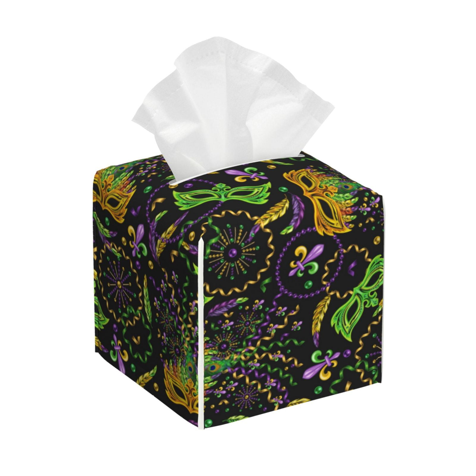 Tissue Box Cover Carnival Mardi Gras3 Tissues Boxes Holder Organizer ...