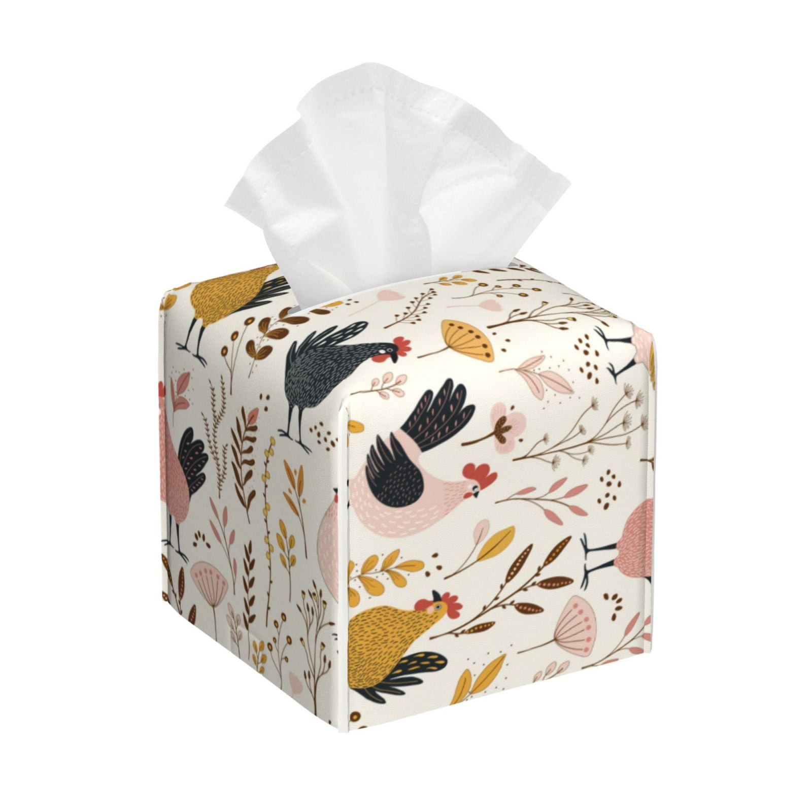 Tissue Box Cover Cartoon Chickens Tissues Boxes Holder Organizer ...