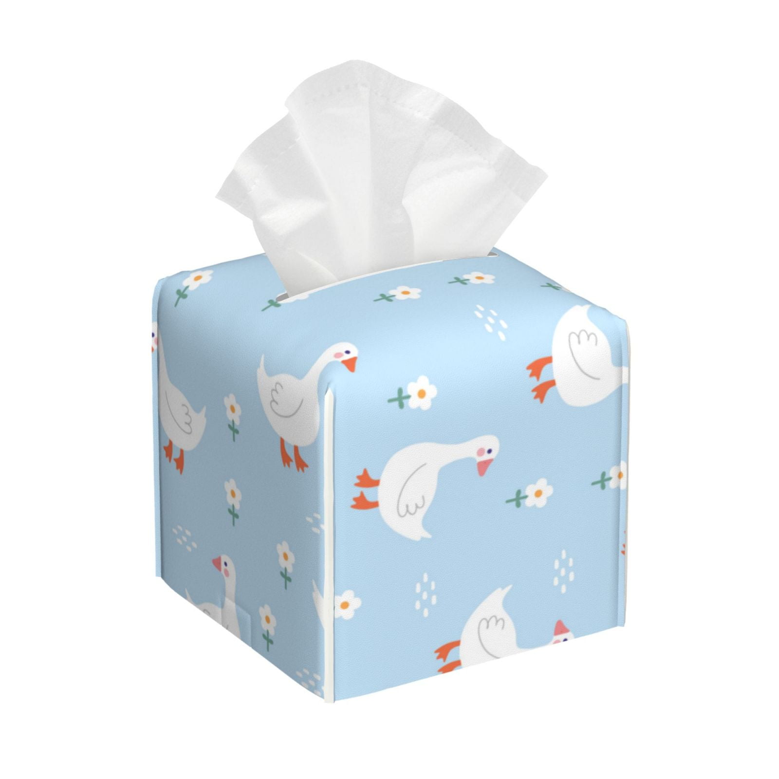 Tissue Box Cover Cartoon Cute Duck Flower Tissues Boxes Holder ...